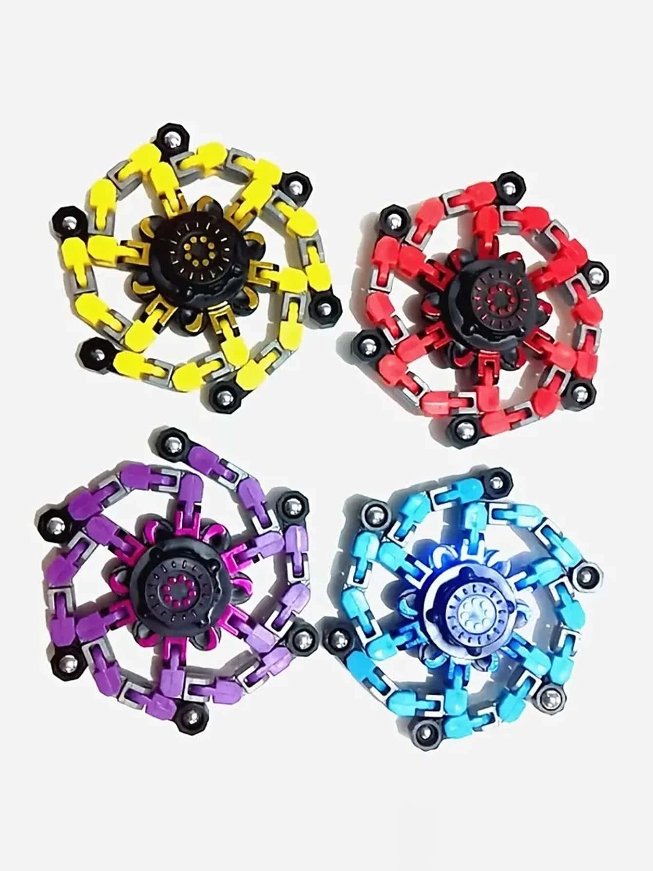 [Random Pattern]4pcs Transformable Toy, Chain Robot Toy, Diy Deformable ...