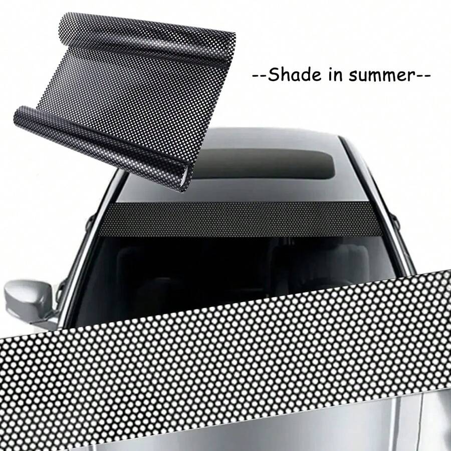 Universal Front And Rear Windshields Are Pasted With Black Sunscreen ...