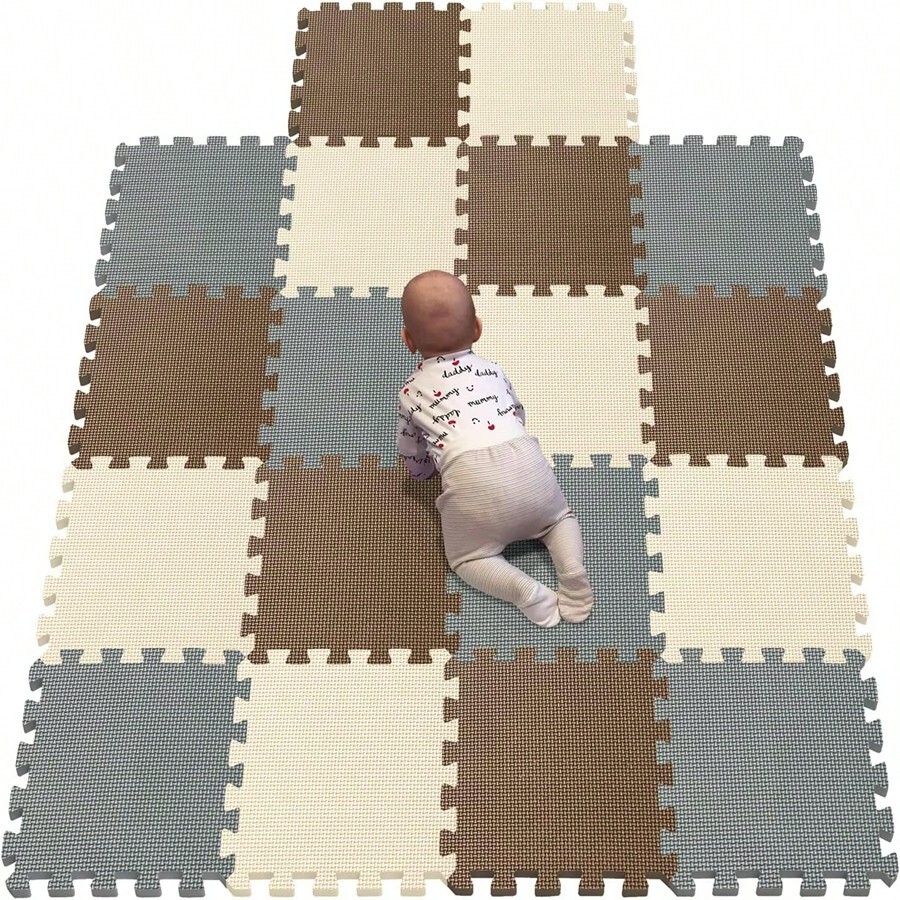 9 PCS Foam Play Mat Thick Soft EVA Interlocking Foam Floor Mats ...