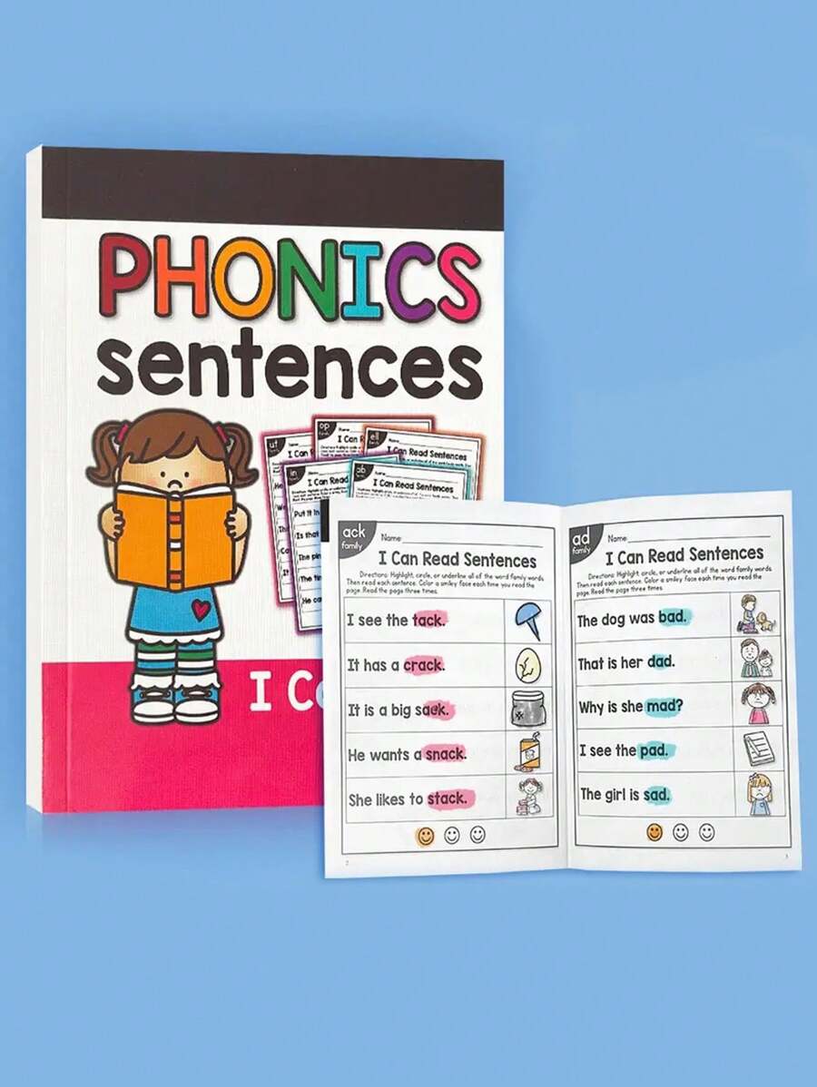 1pc 102-Page Pre-School English Reading Exercises Workbook, Children's ...