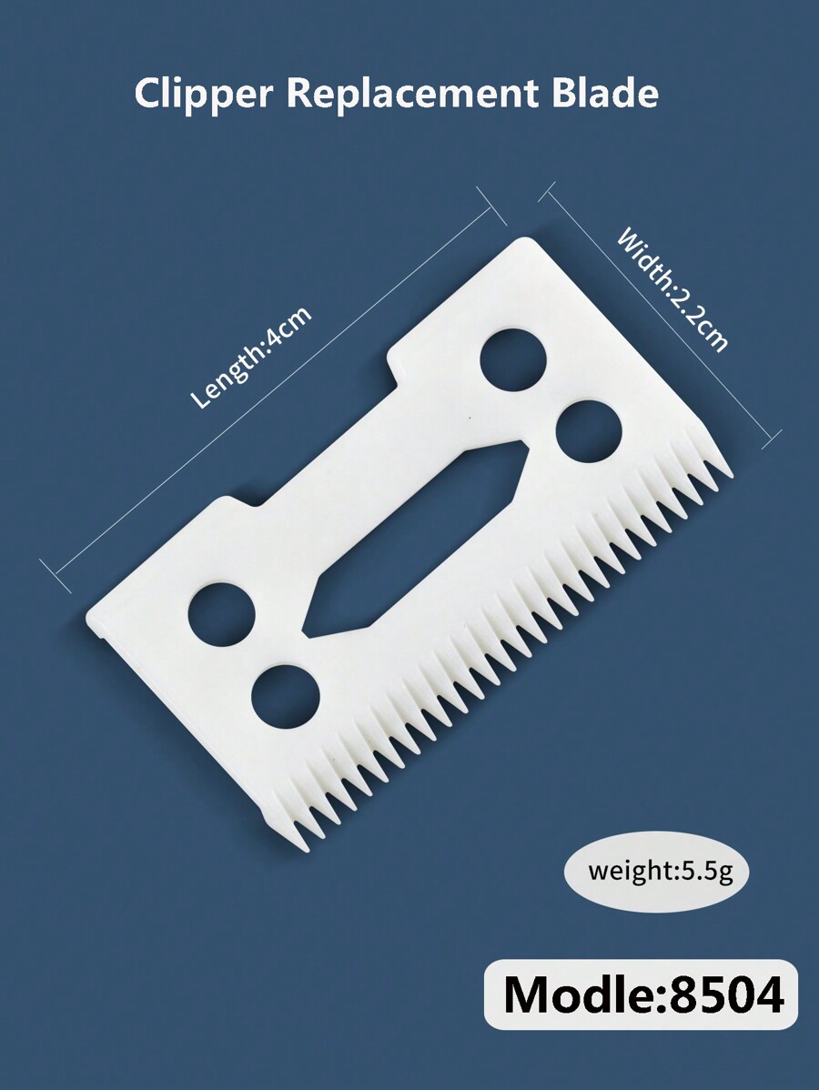 1pc White Ceramic Electric Clipper Moving Blade Assembly Suit For 8504 ...