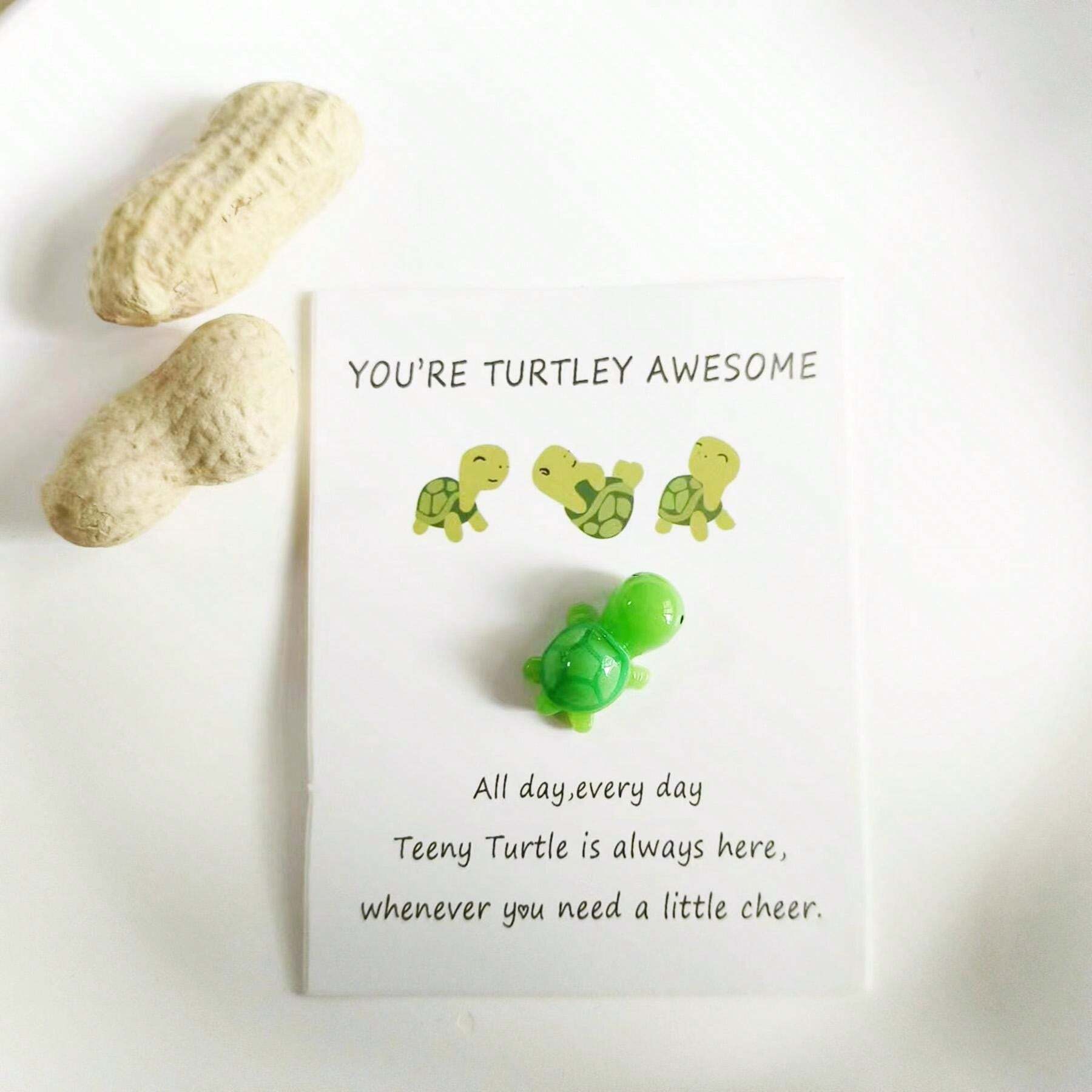 1pc You're Turtley Awesome Turtle-Shaped Inspirational Thank You Card ...