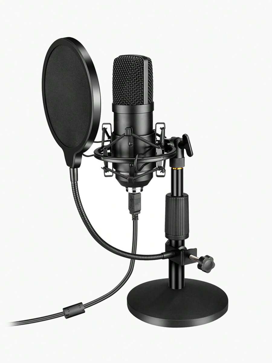 Microphone Windscreen Double-Layer Mesh Pop Filter For Live Recording ...