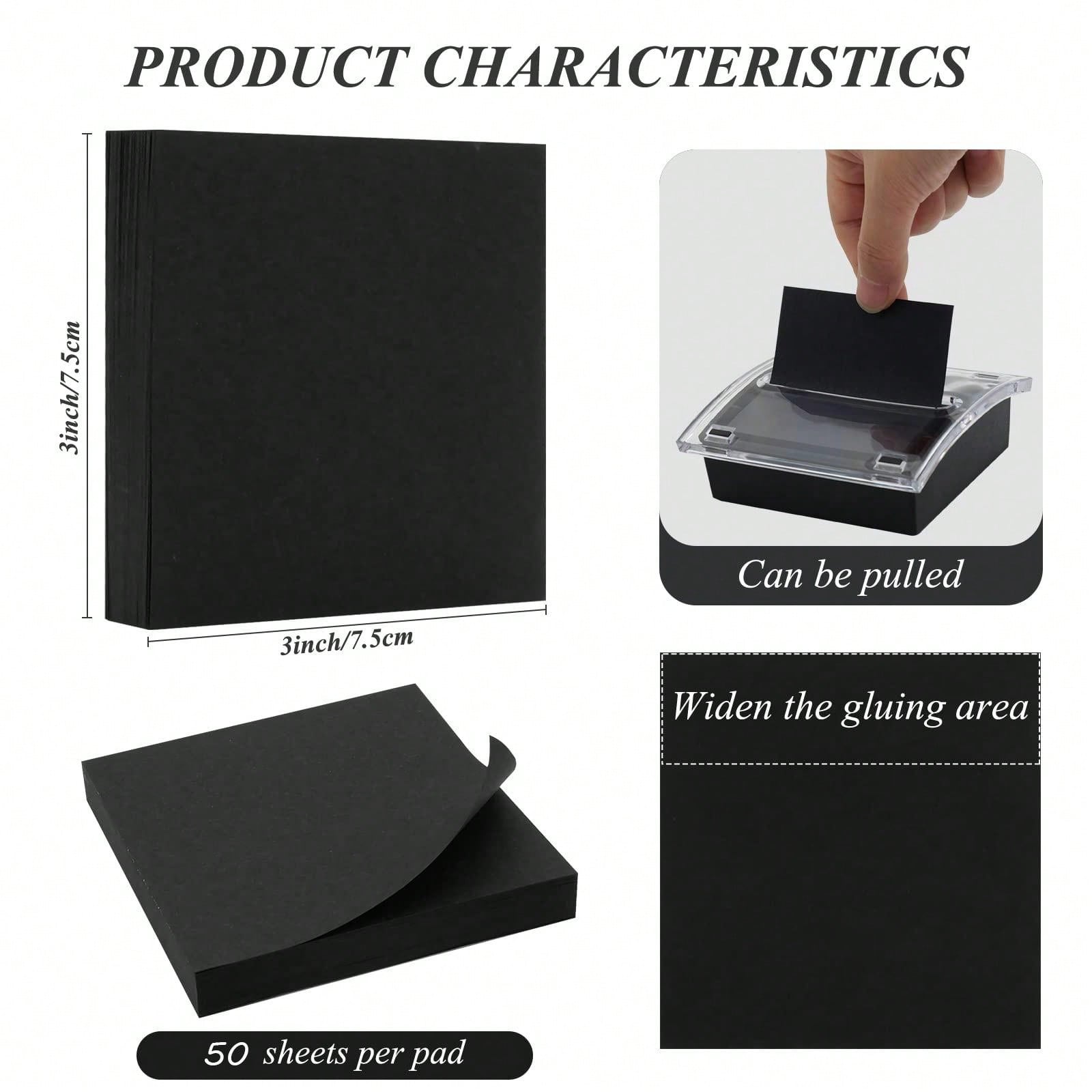 8 Packs Pop Up Black Sticky Notes 3 X 3 Inch Black Sticky Note 50 ... 8 Packs Pop Up Black Sticky Notes 3 X 3 Inch Black Sticky Note 50 ...