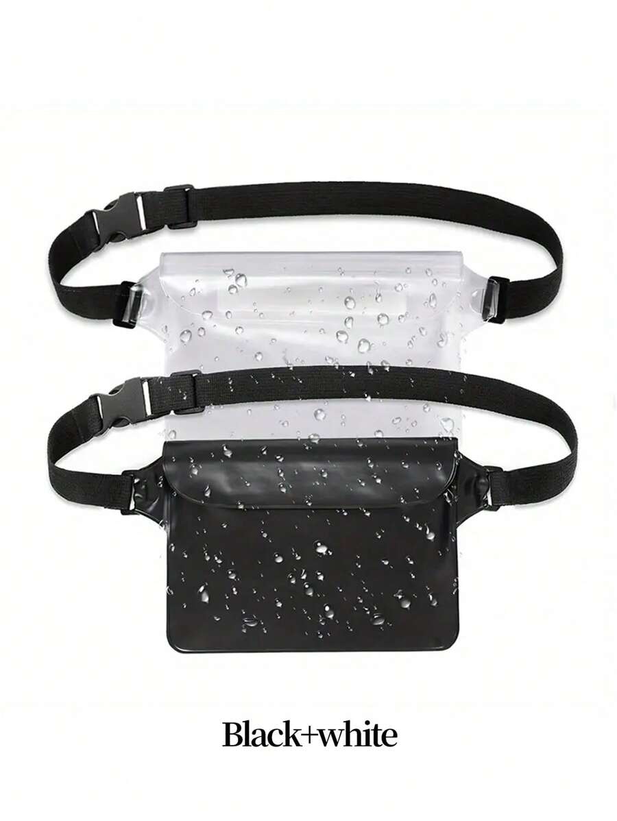 Black And White Waterproof Phone Pouch Outdoor Waterproof Waist Bag ...