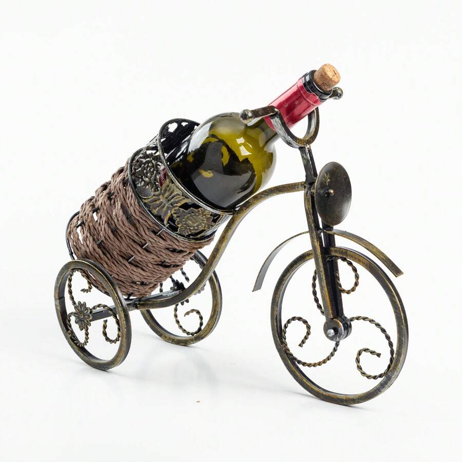 Metal Bicycle Wine Bottle Holder Desktop Bike Wine Rack Freestanding ...