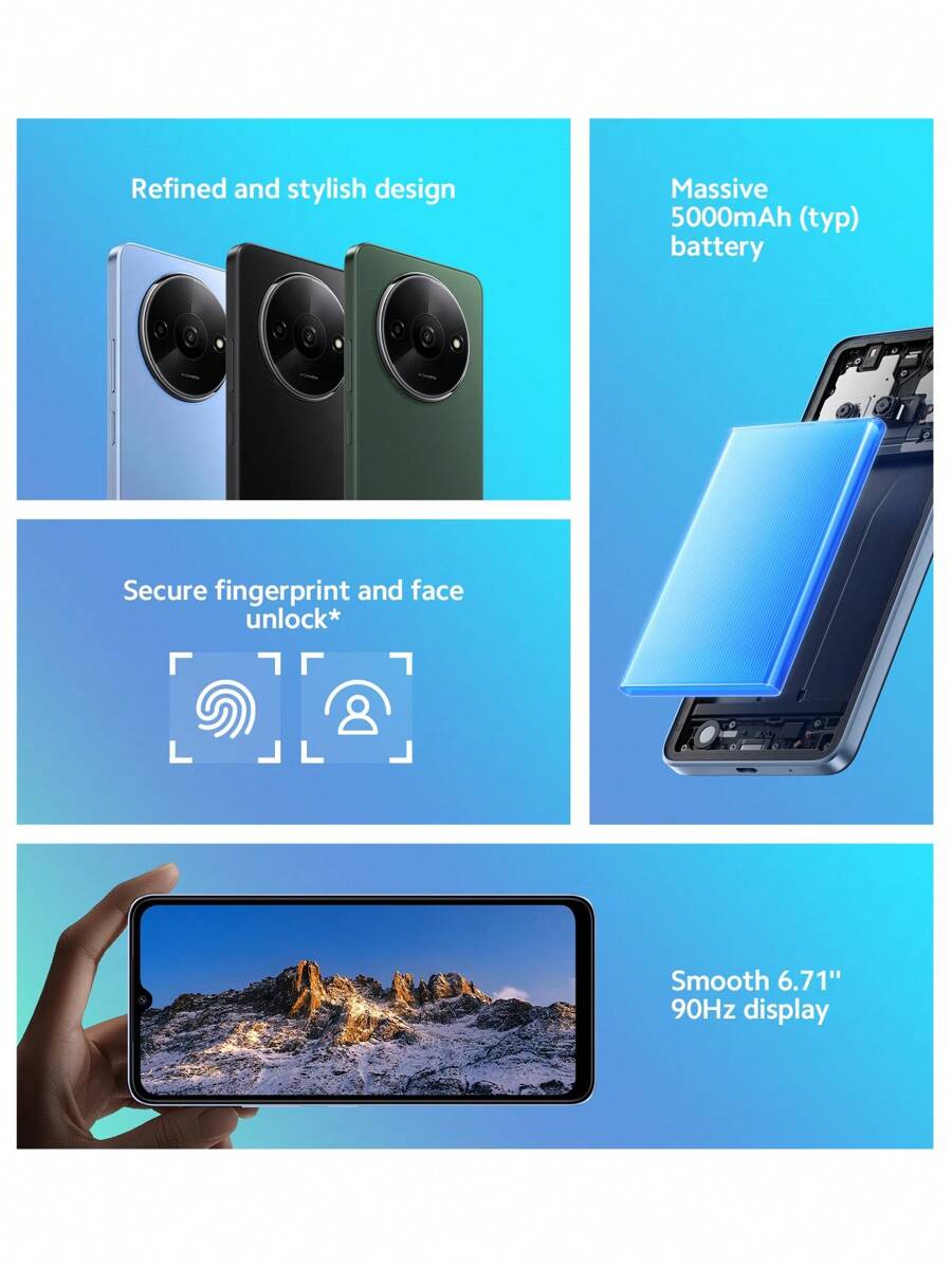 XIAOMI Mi Redmi A3 4GB+128GB Global Version Smartphone MediaTek Helio ...