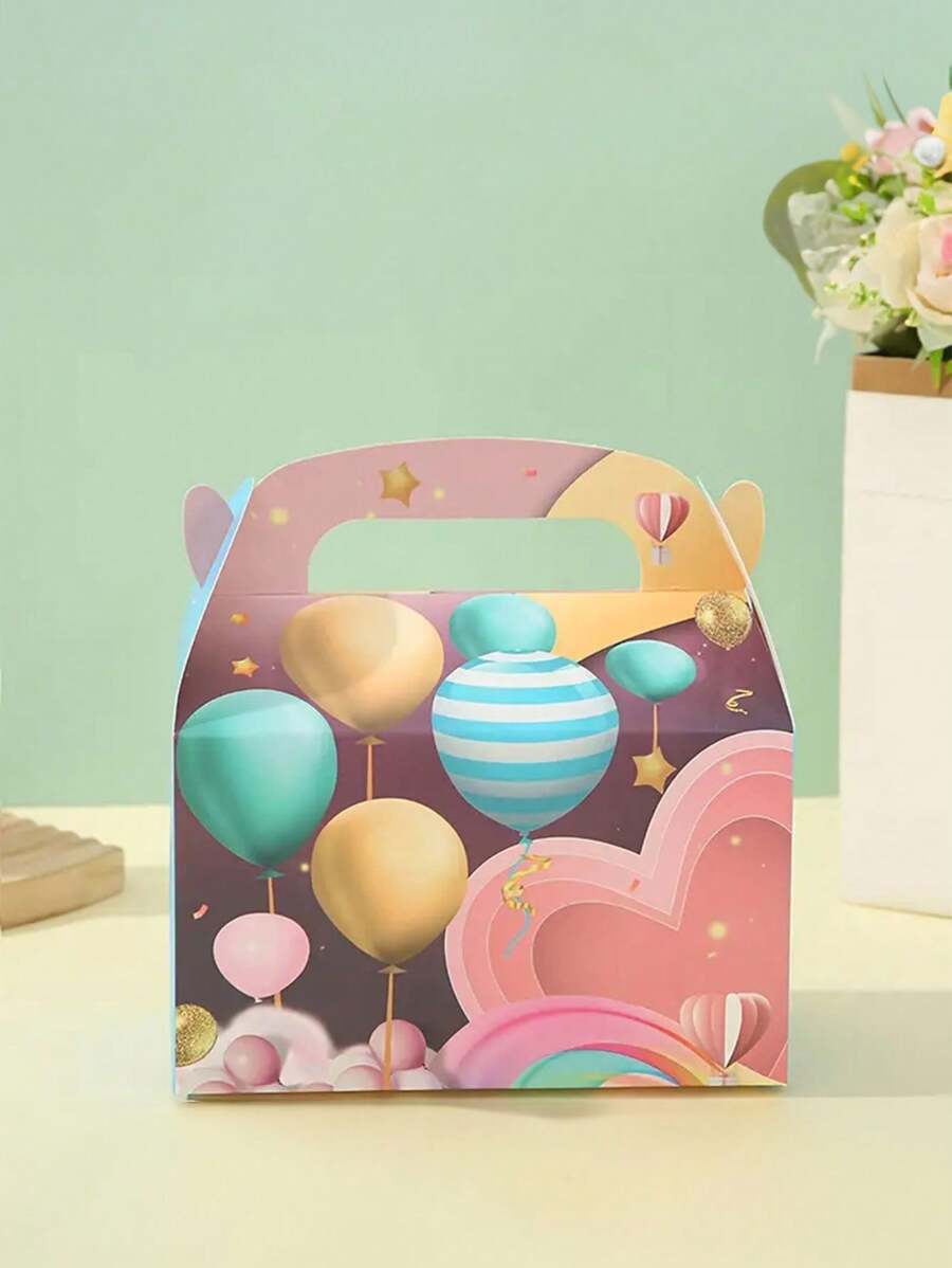 7 Pieces, (4-Color Mixed) Dessert Cake Packaging Box, Birthday Party ...