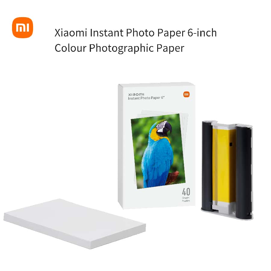 XIAOMI Instant Photo Paper 6-Inch, Nonadhesive, 40 Sheets/Set, Suit ...