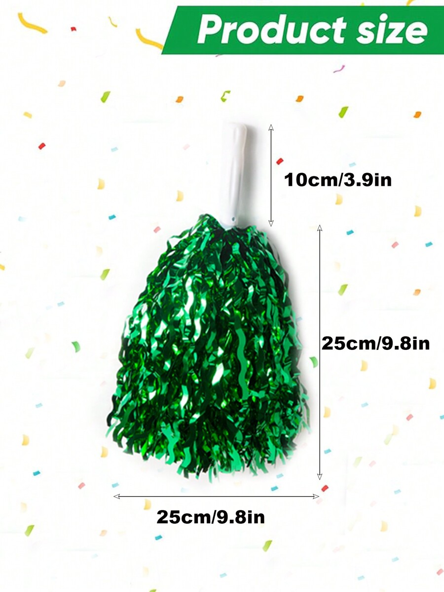 1/2/4 Pcs/Set Metallic Color Cheerleading Pom Poms For Cheerleaders ...