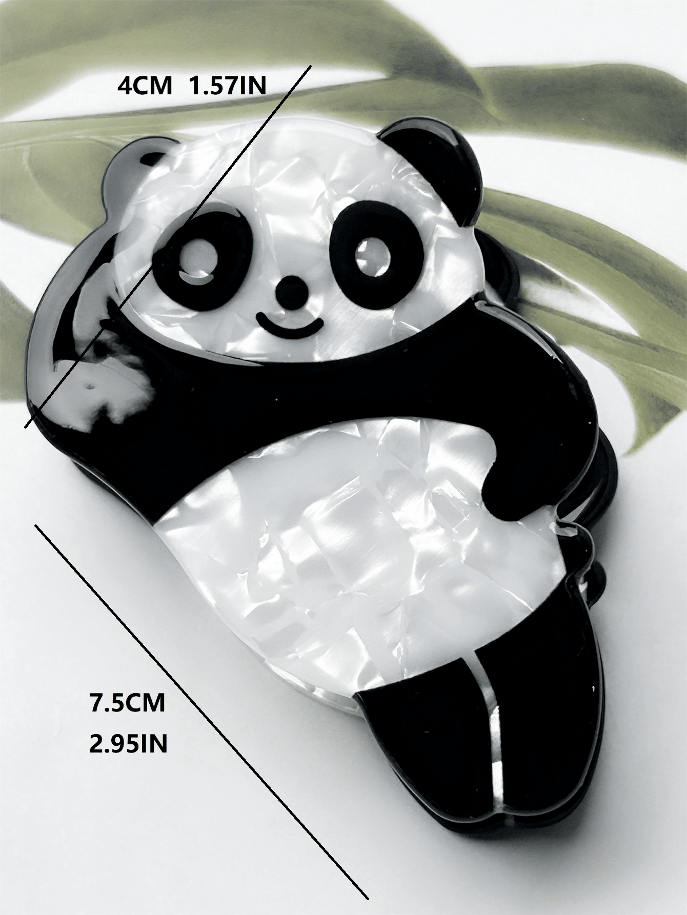 1pc Cute Acrylic Panda Claw Hair Clip, Suitable For Daily, Work ...