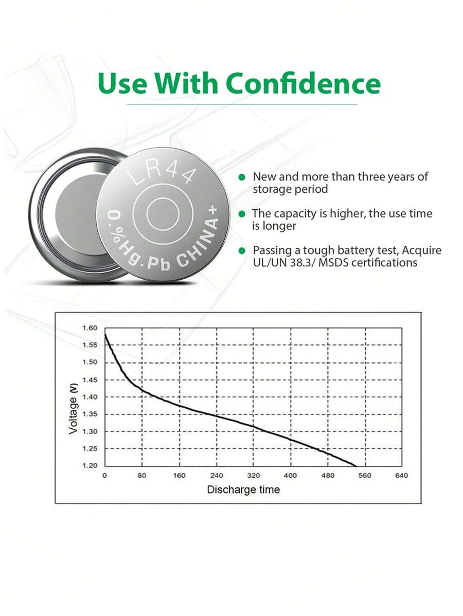 Licb 10 Paquets De Piles Boutons Lr44 Ag13 357 303 Sr44 1.5v Pour ...