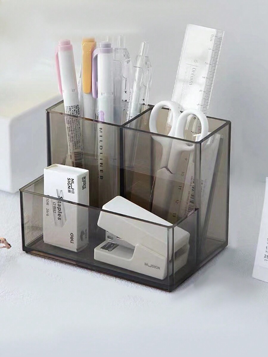 Pen Container Storage Box, Simple Style, Acrylic Transparent Material ...