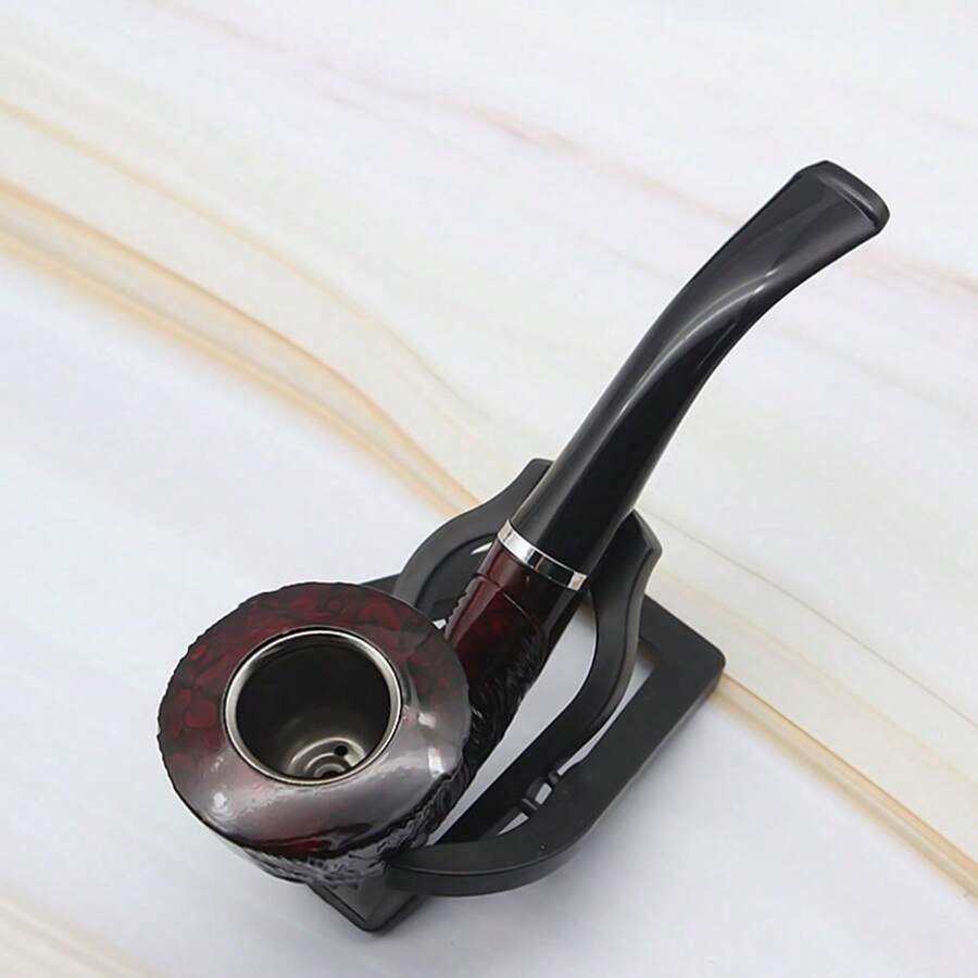 Resin Pipe With Bell Shape And Carving Of Rice In Iron Pot On The Head ...