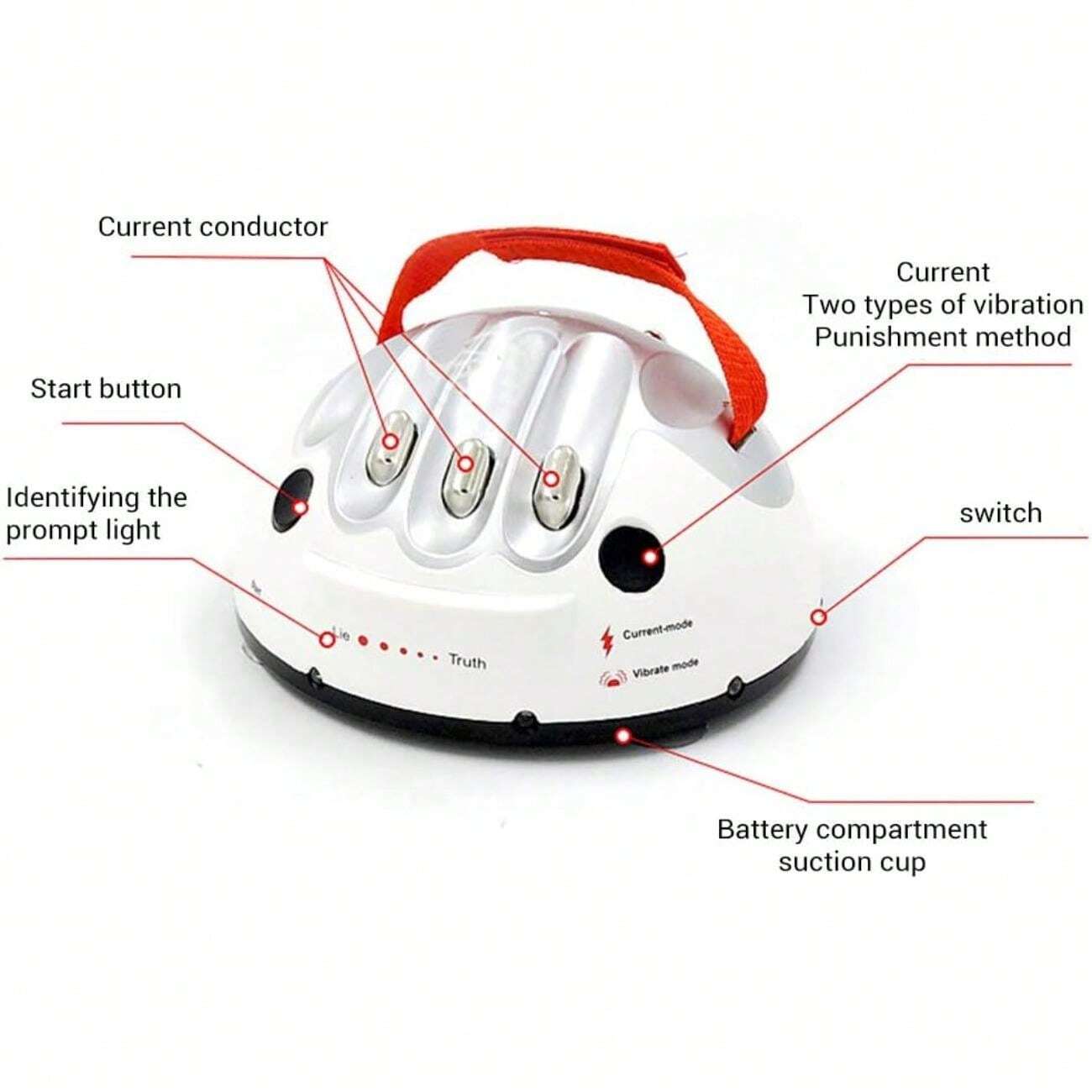 Electric Shock Polygraph, Micro Tricky Novelty Polygraph Test Fun ...