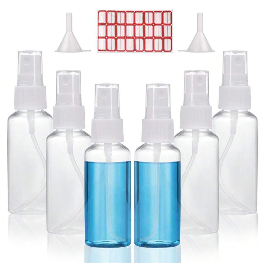 6 Packa Genomskinlig Tom Sprayflaskor , Mini Sprayflaska Påfyllningsbar ...