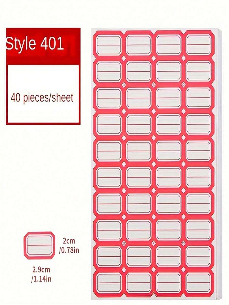 10 Sheets Self-Adhesive Label Sticker Self-Adhesive Label Paper Mouth ...