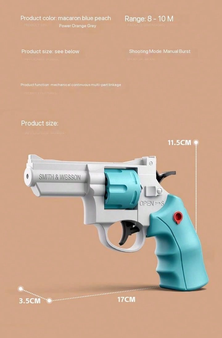 Summer Water Toy Gun With Revolver, Mechanical Continuous Firing ...