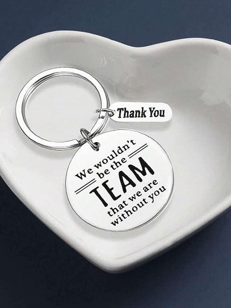 1Pc Stainless Steel Round Creative Laser-Engraved Keychain Keepsake ...