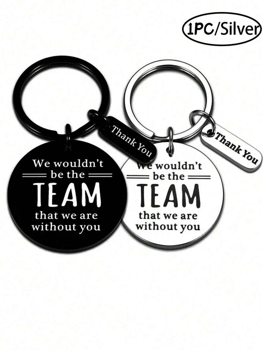 1Pc Stainless Steel Round Creative Laser-Engraved Keychain Keepsake ...