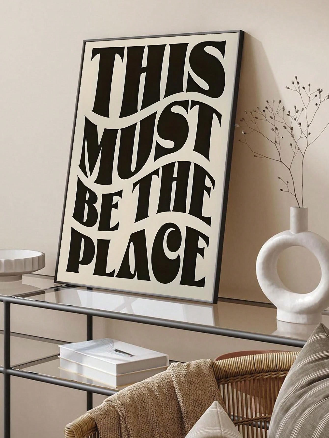 1pc Modern Punctuation & Line & Quote Poster For Bedroom, Living Room ...