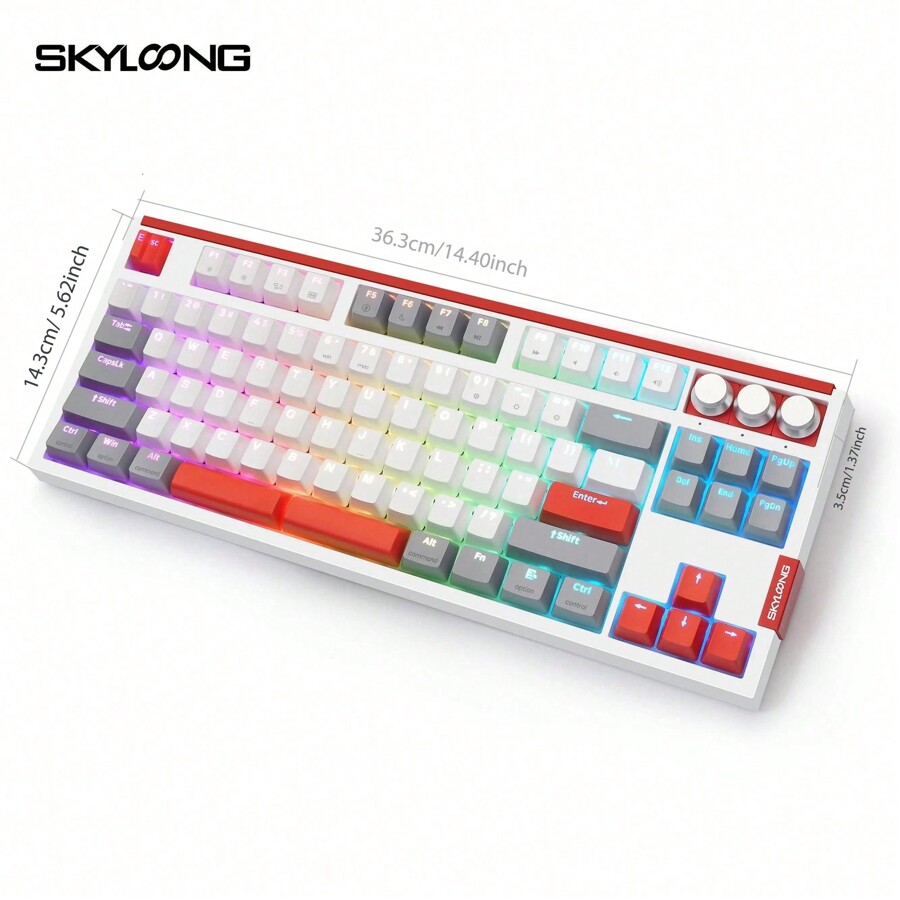 SKYLOONG SKYLOONG GK87 QMK/VIA Keyboard USB Wired TKL Gaming Keyboard ...