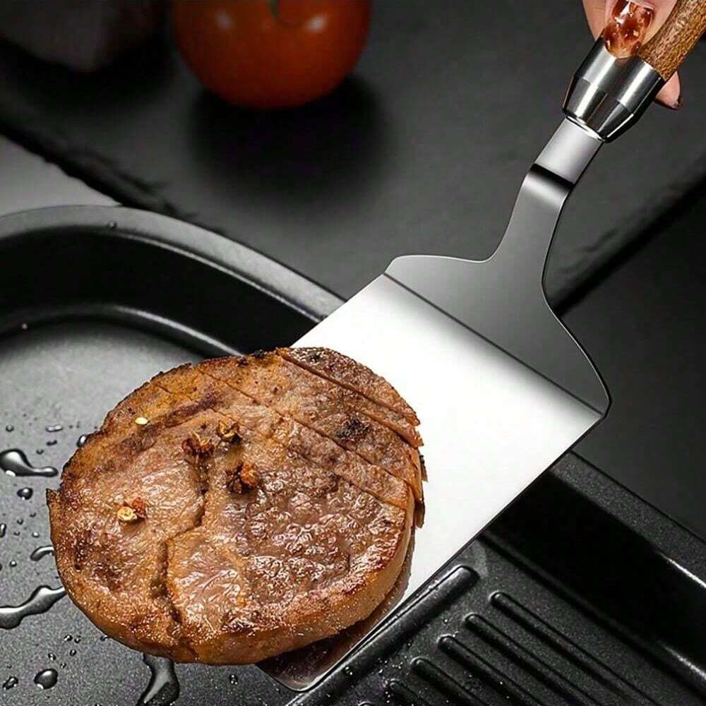 1pc Wide Pancake Spatula, Stainless Steel Pizza Spatula, Steak Spatula ...