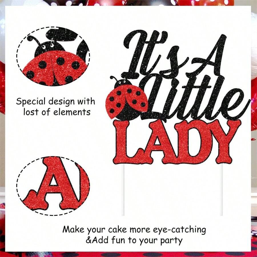 25 ชิ้น Ladybug ตกแต่งงานเลี้ยงวันเกิด - Ladybug เค้ก Toppers It's A ...