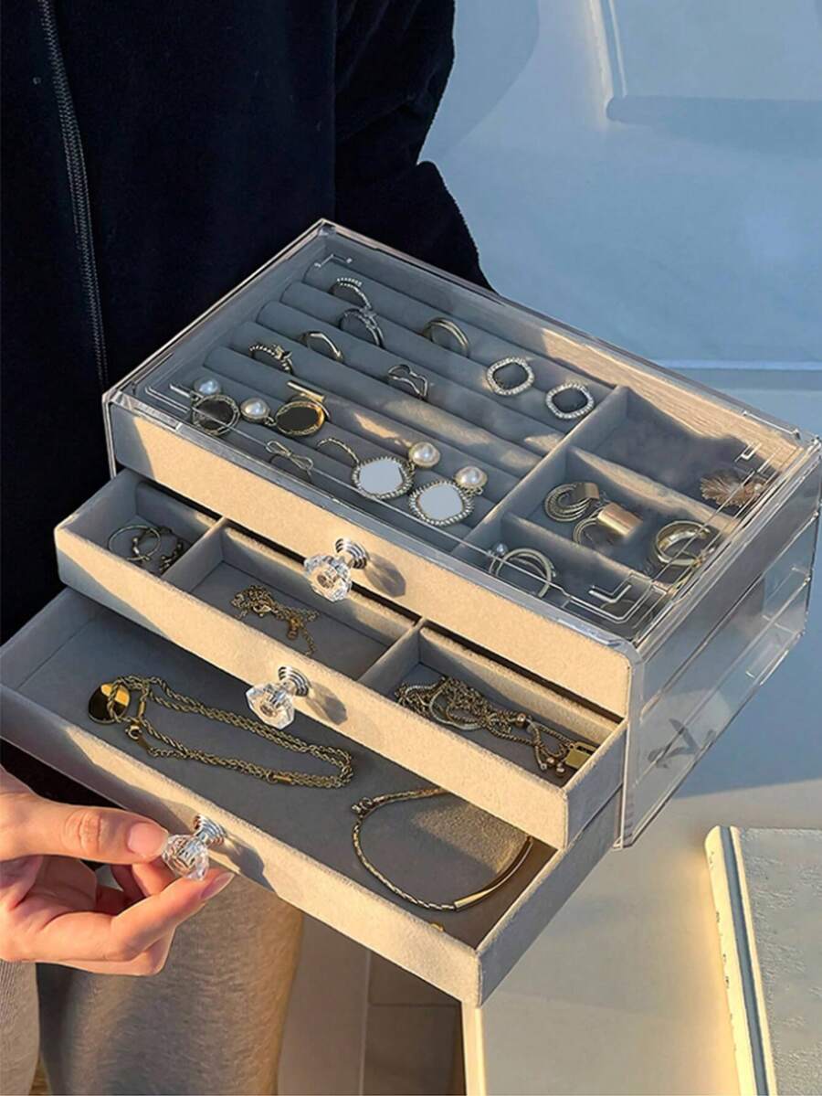 1pc Multi-Layer Jewelry Box With Drawers For Jewelry Arrangement And ...