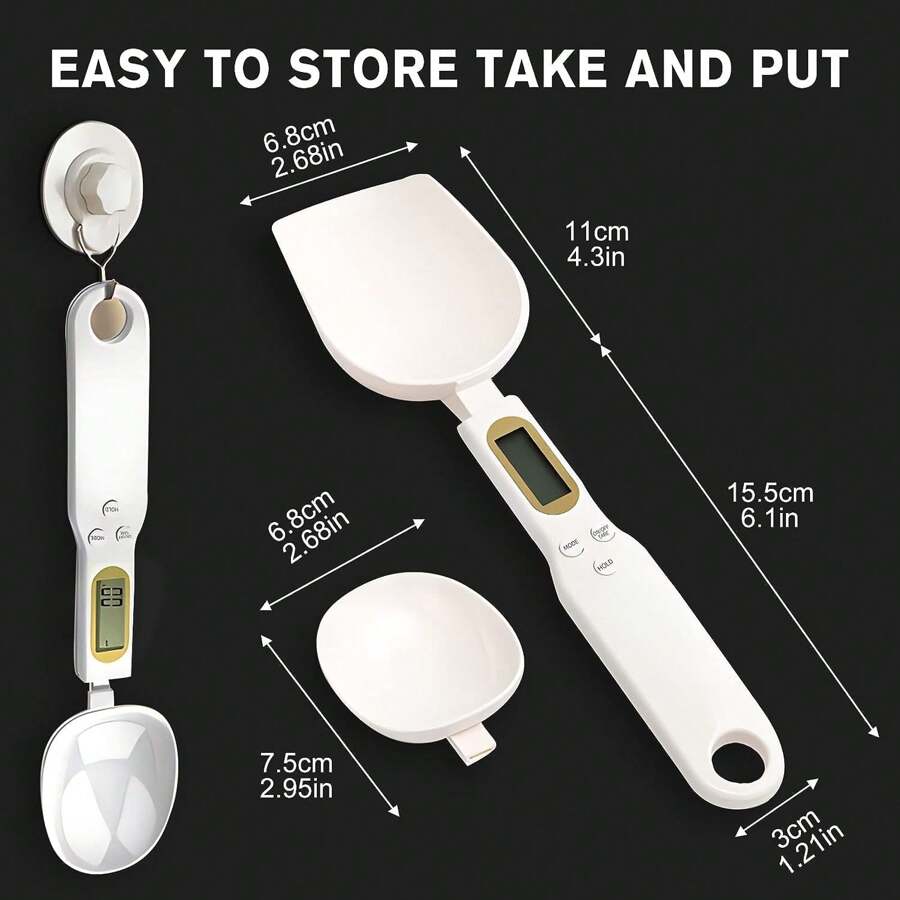 Digital Spoon Scale Electronic Measuring Spoon With 2 Replaceable ...