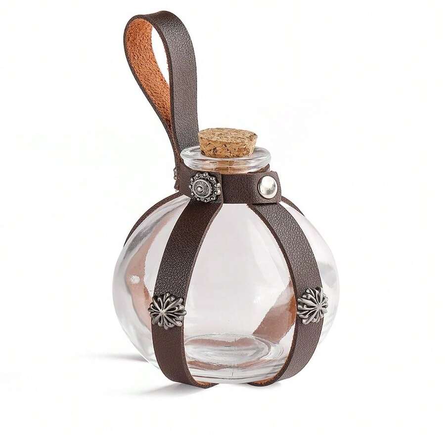 Dark Magic Potion Bottle - Brown Wizard Potions Glass Holder With Cork ...