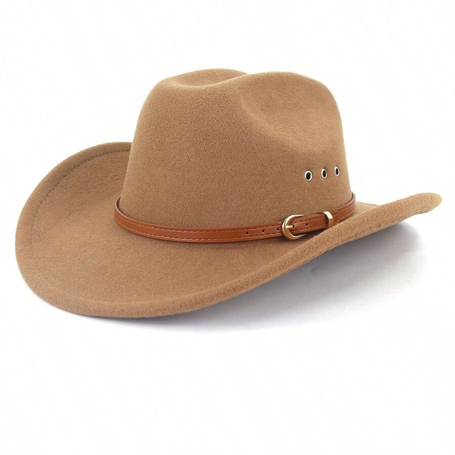 Nuevo sombrero de vaquero de fieltro tejido con estilo occidental ...