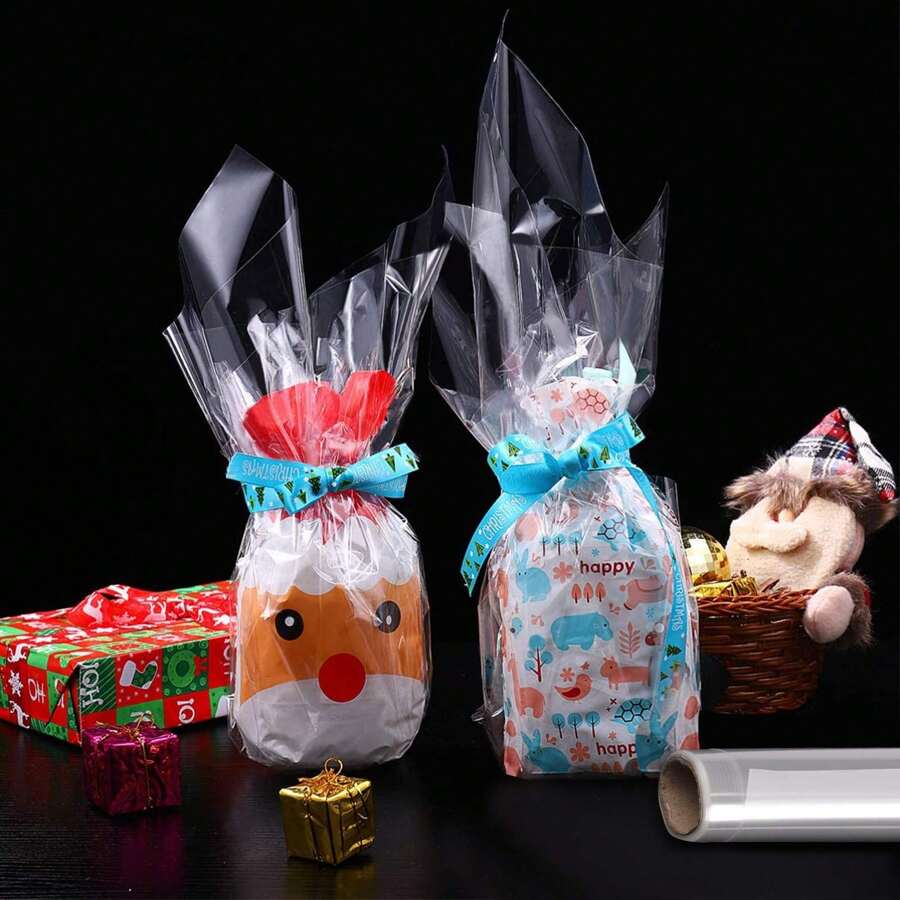 40cm X 30m Cellophane Wrap For Gift Baskets Clear Cellophane Wrap ...