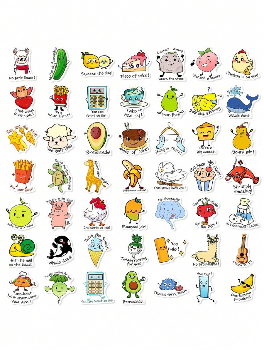 100pcs Punny Fun Reward Stickers For Kids Punny Labels Motivational ...