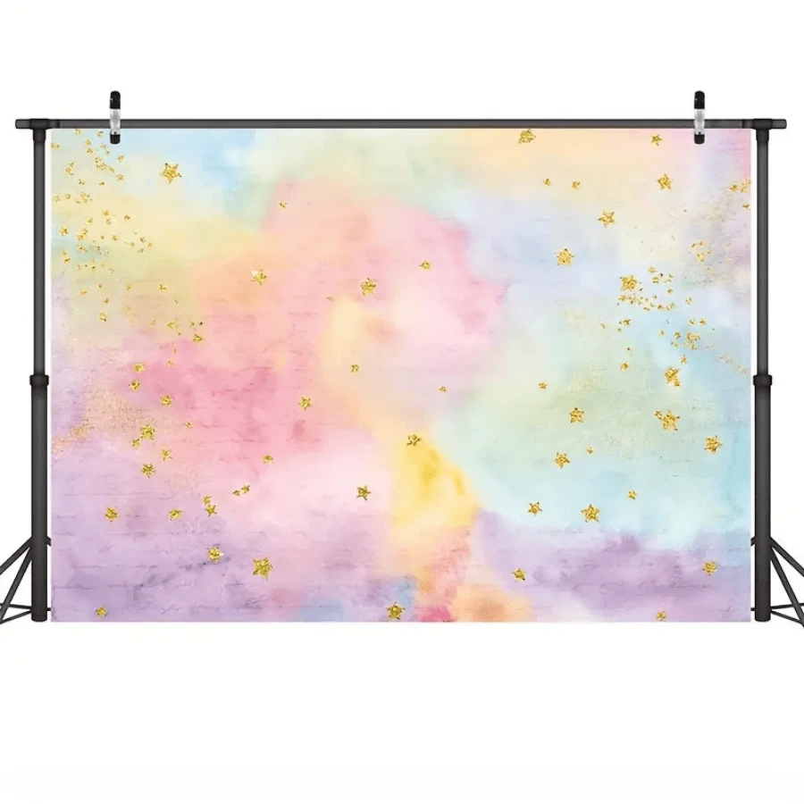 Rainbow Artistic Photo Background Golden Twinkle Little Star Dreamy ...
