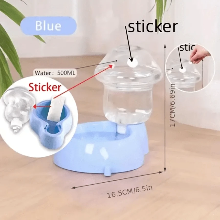 Doble tazón automático de agua potable para gato y perro, tazón de agua ...