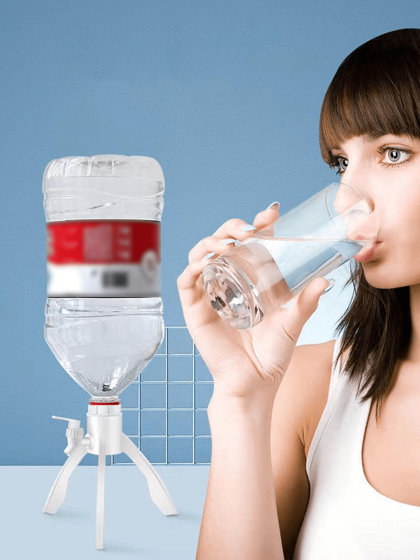 1pc Water Dispenser Rack With 3 Connector, Detachable Mineral Water ...