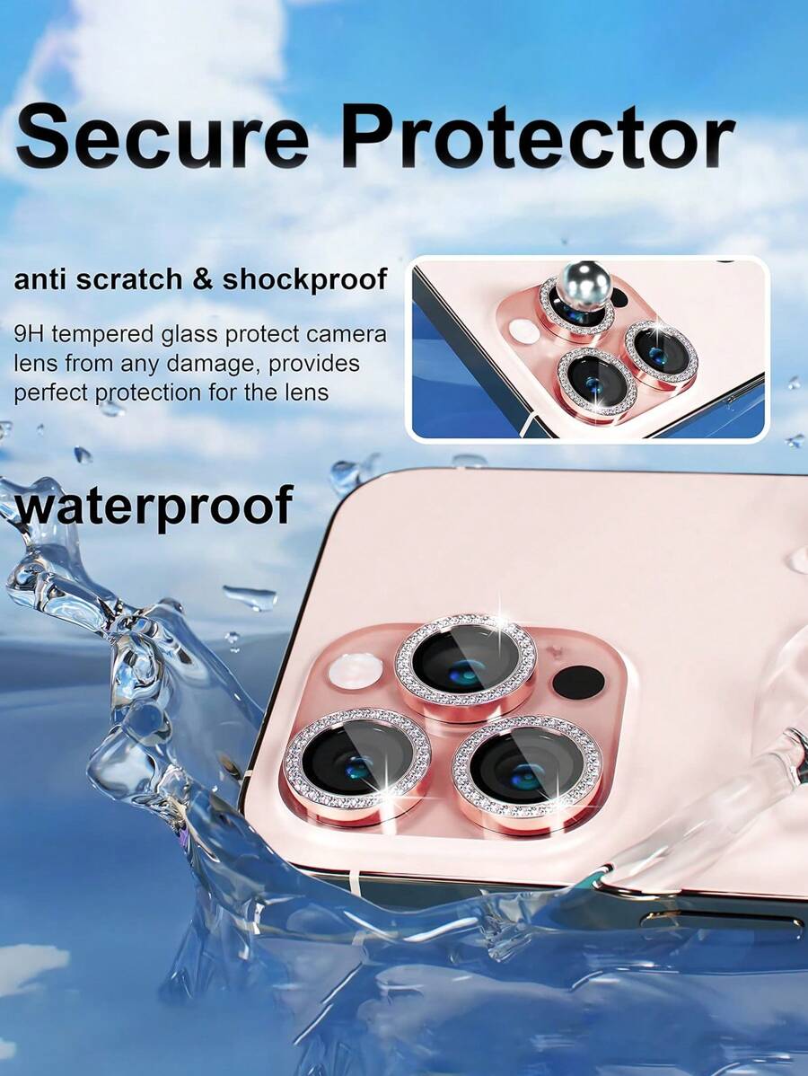 3pcs Compatible With IPhone 11 Or Above, IPhone 13 Rhinestone Lens ...