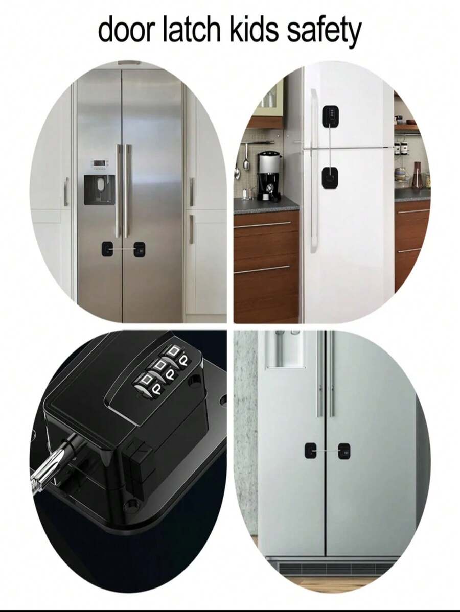 Safety Locks, Refrigerator Lock With Keys, For Fridge, Cabinets ...