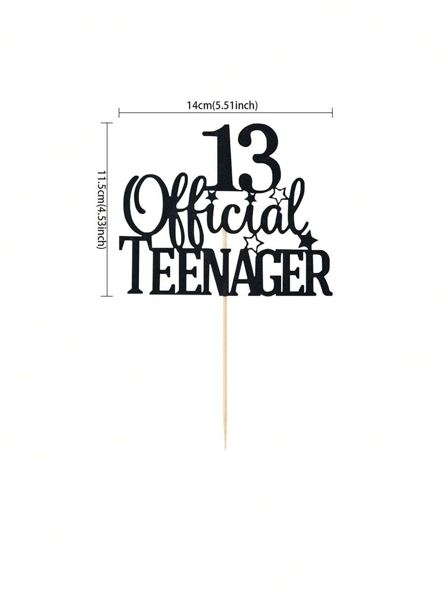 1 Pc Official Teenager Cake Topper, Cheers To 13 Years Decor, Happy ... 1 Pc Official Teenager Cake Topper, Cheers To 13 Years Decor, Happy ...