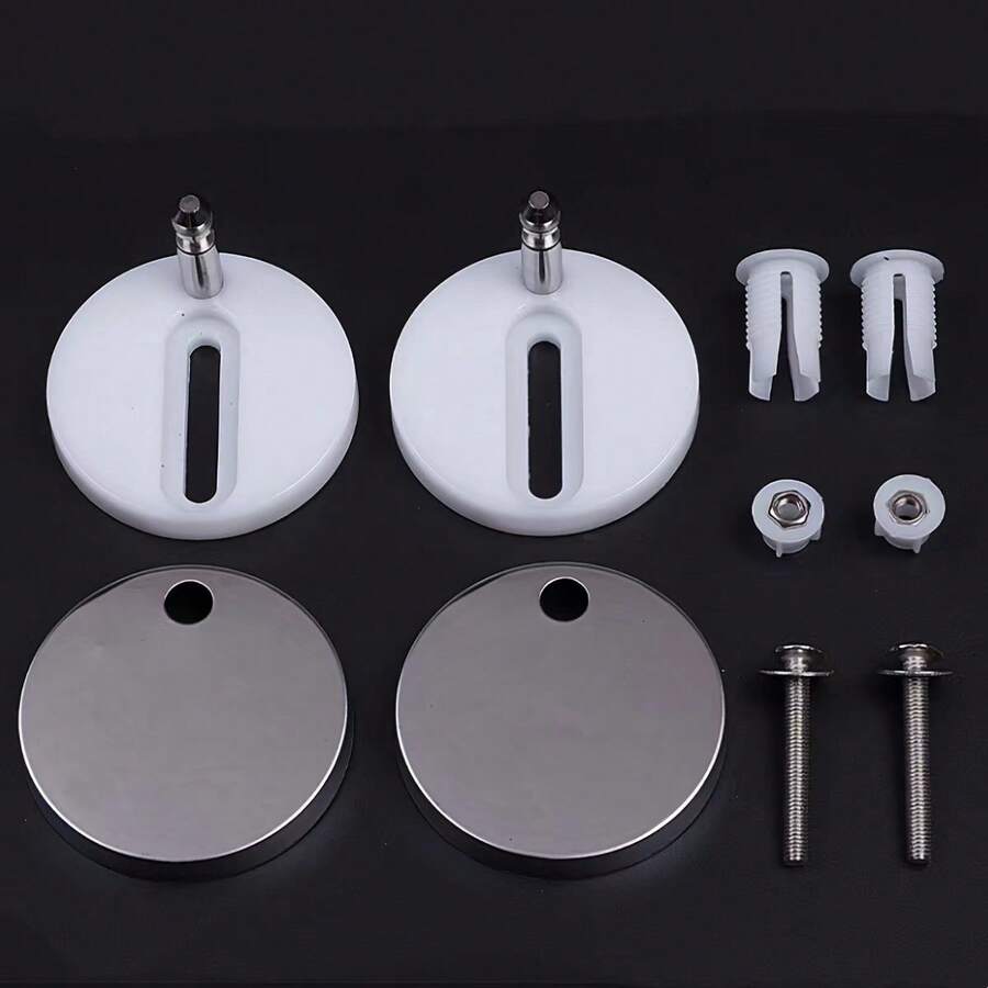 2pcs Toilet Lid Fixing Kit, Universal Hinge Set With Expansion Bolt And ...
