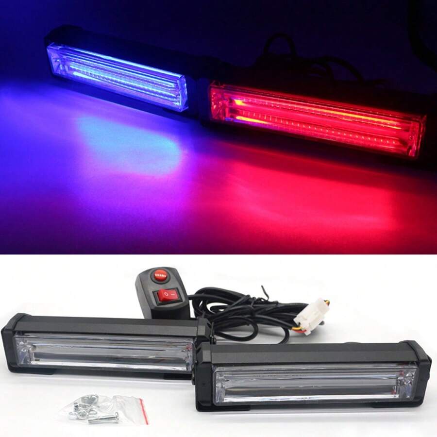Red Blue Yellow COB Strobe Light Car Emergency Flashing Light Car LED ...