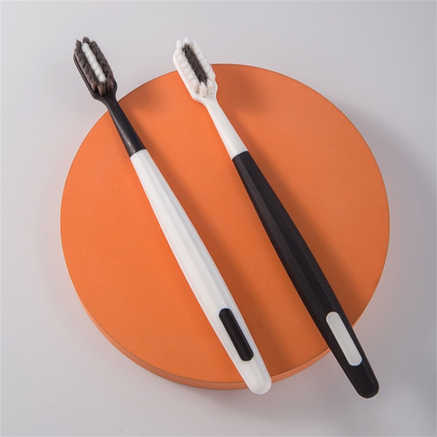 6 Household Soft Bristled High-End Toothbrushes, Super Soft Black And ...