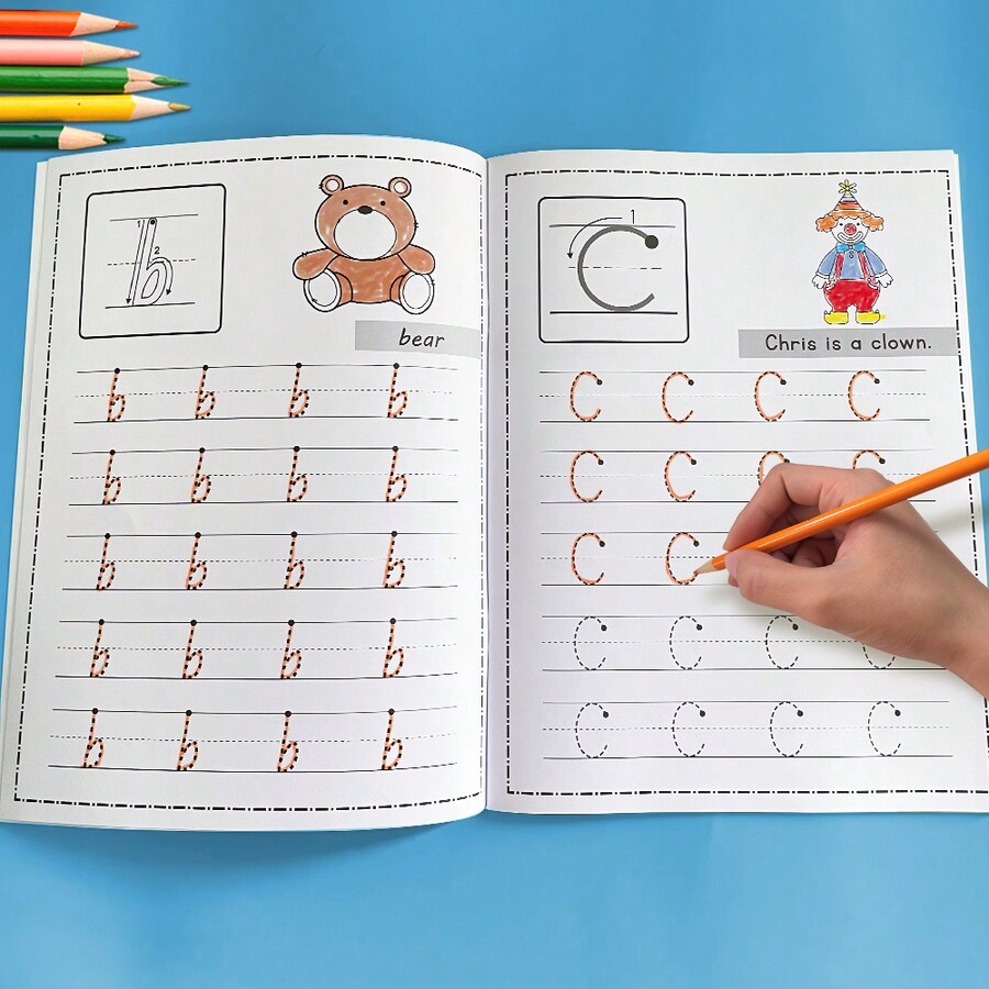 Kids Learning Letters Early Education Writing Exercise Workbook ...
