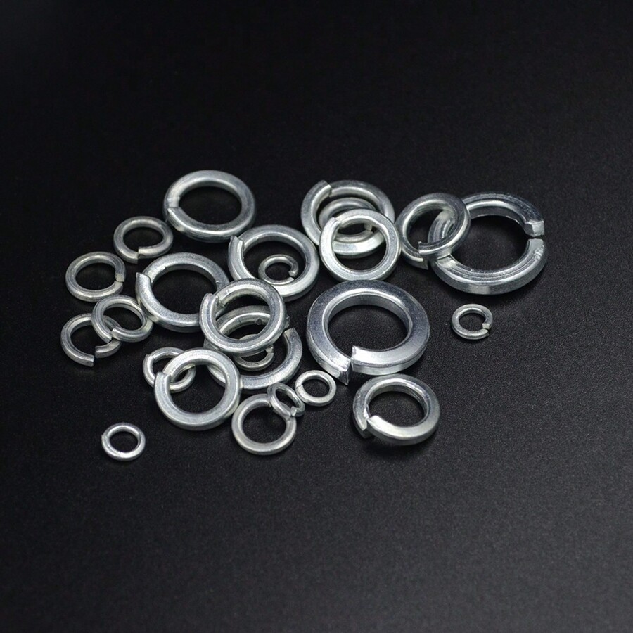 310 PCS Galvanized Iron Washers Spring Lock Washers, M4 M5 M6 M8 M10 ...