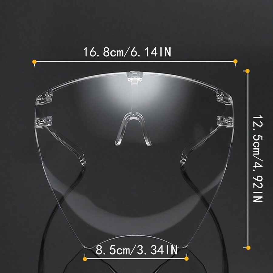Transparent Full Face Shield Dustproof Protective Face Cover With Eye ...