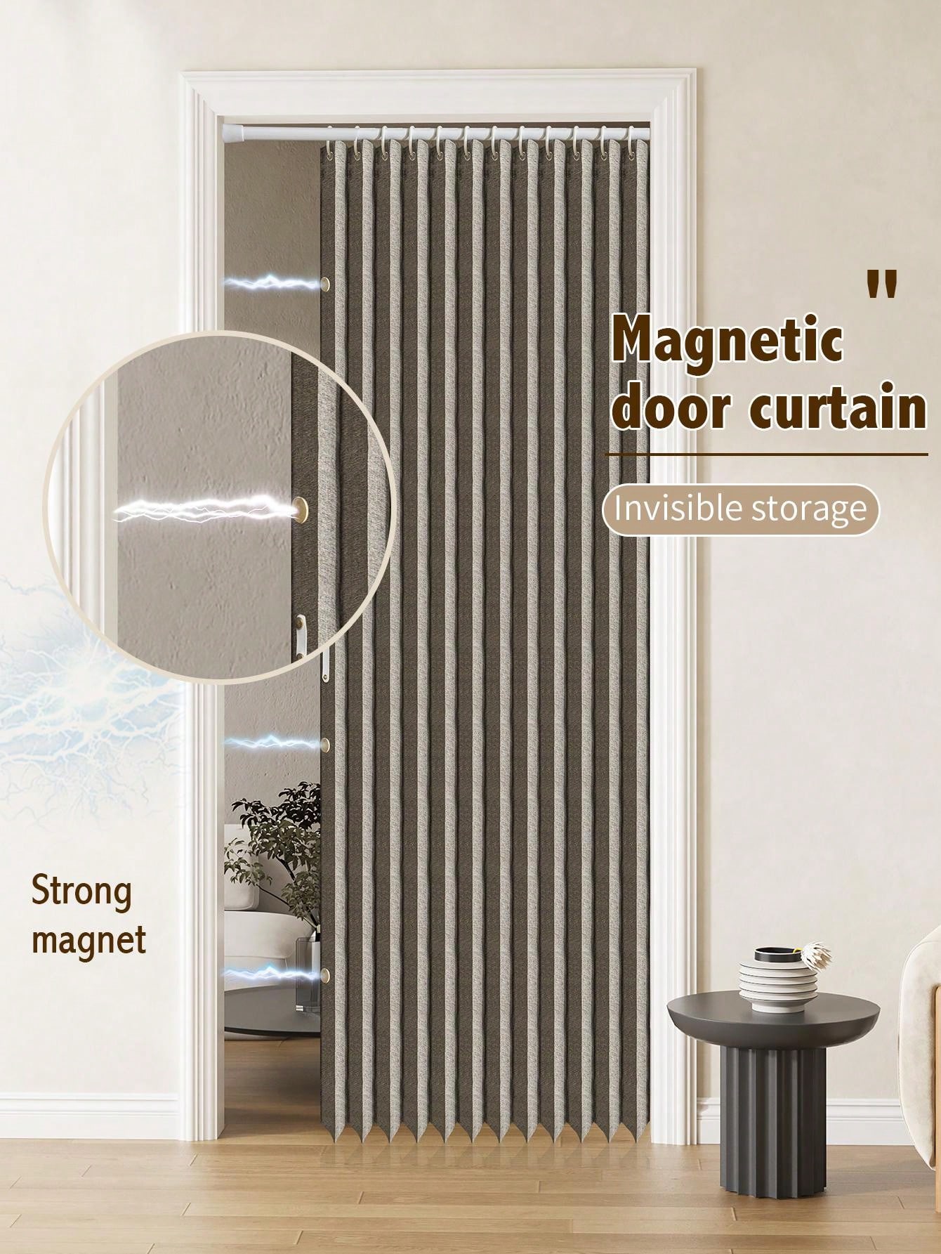 1pc,Complimentary Retractable Curtain Rod, Corrugated Folding Door ...