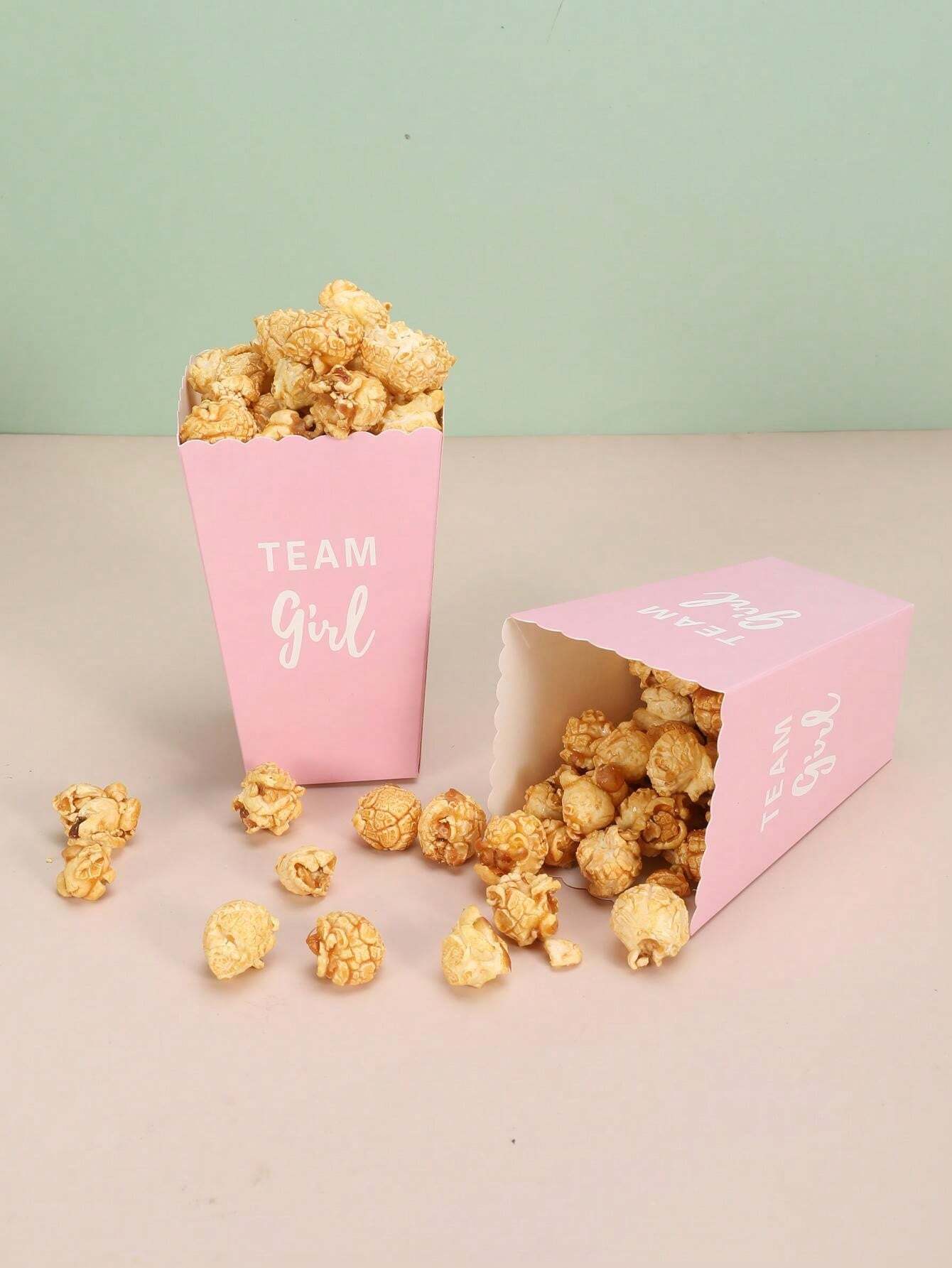 10pcs Gender Reveal Popcorn Boxes For Baby Shower Party Supplies, Photo ...