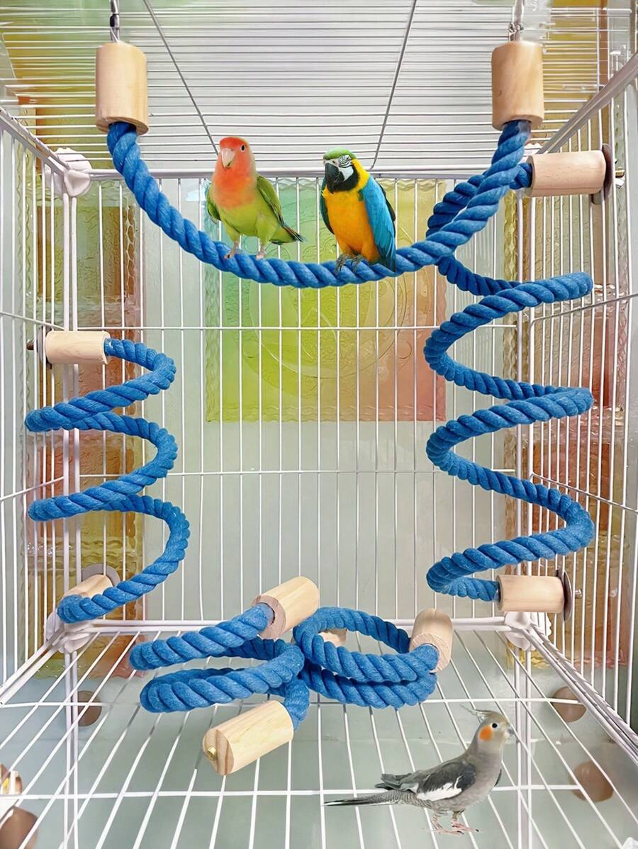 Parrot Cage Rope Toy Claw Grinding Bendable Pet Bird Stand Stick ...