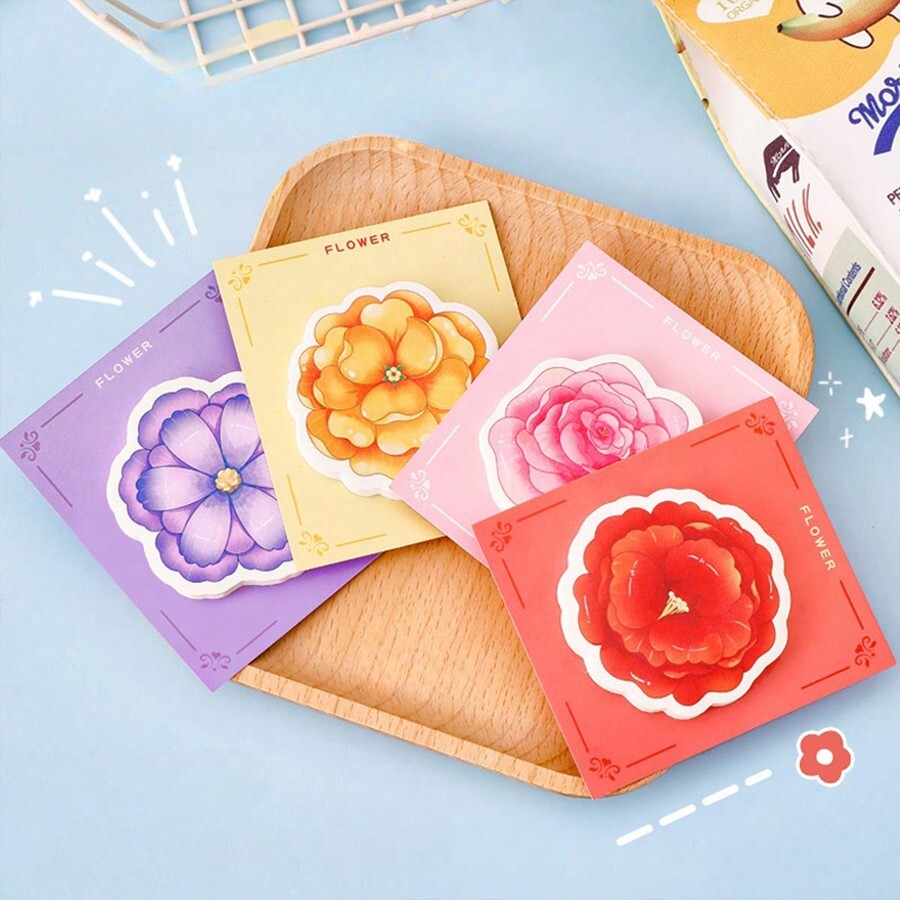 Flower Sticky Note With Decorative Material, Can Be Re-Stick Many Times ...
